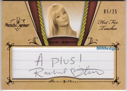 2011 BENCHWARMER HFT INSCRIPTION AUTO: RACHEL BERNSTEIN #5/25 AUTOGRAPH ...