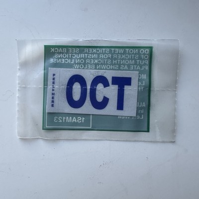 California Month Sticker (October) DMV License Plate Month Sticker ...