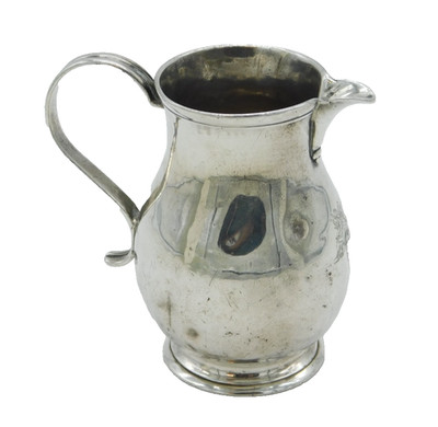 George I Sterling Silver Crested Cream Jug Antique 1727 London Humphrey ...