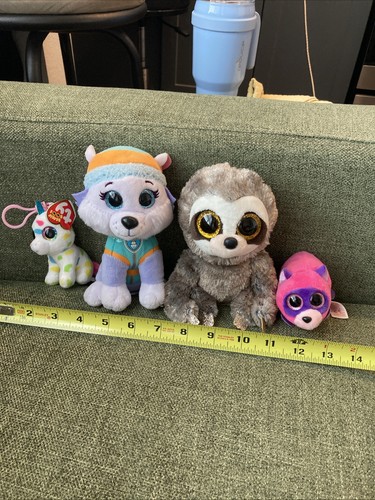 TY Beanie Boos Plush Lot – Everest Paw Patrol, Dangler Sloth, Rugger ...