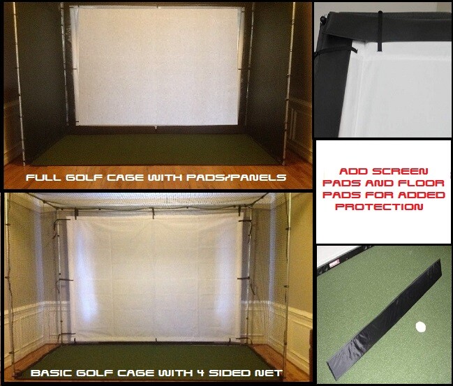 Golf Simulator Cage. POLY SPACER SCREEN. 4 SIDED NET/PADS/PANELS. 1 ...