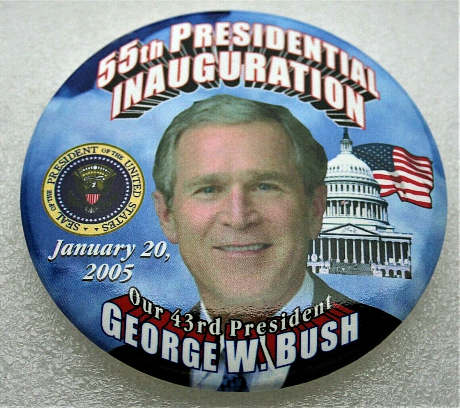 George W Bush 2005 Presidential Inauguration Political Pin Button New ...