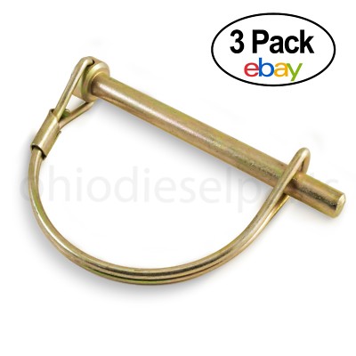 PTO Round Wire Shaft Locking Pin 1/4” x 2-1/4” (3-PACK) S.271 P14PTL ...