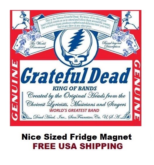 625- Grateful Dead Budweiser Beer Nice Large Refrigerator Magnet | eBay