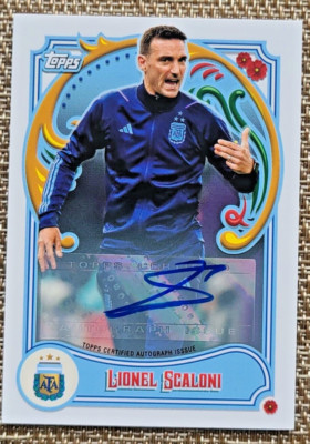 2023 Topps Argentina Fileteado Lionel Scaloni First Team Auto Autograph ...