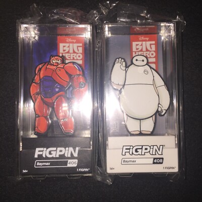 FiGPiN Big Hero 6 Baymax 406 & 408 3" Common Enamel Figure Pins Disney ...