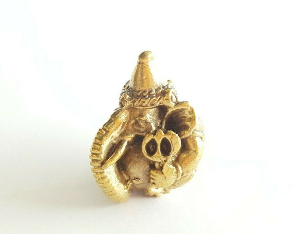 Gold Kid Ganesh Statue Hindu India God Lord Successful Rich Shiva Son ...