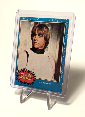 LUKE SKYWALKER Rookie Card RC - 1977 OPC Star Wars Blue Series 1 - Card ...