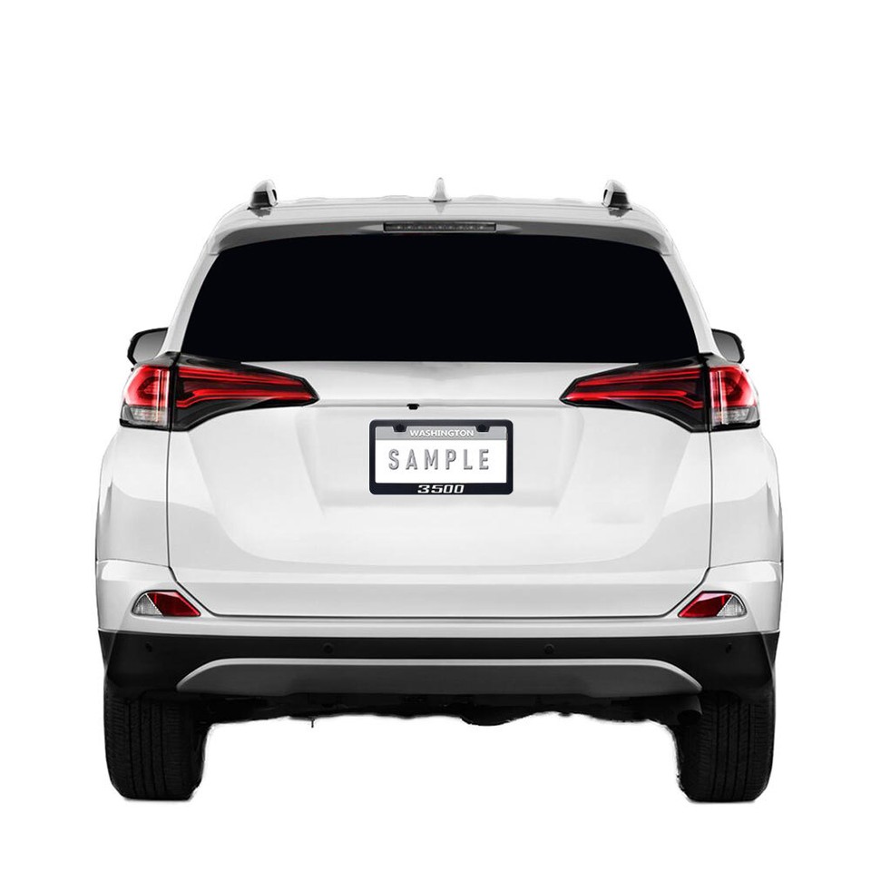 Metal White Letter License Plate Tag Frame Cover For Ram 3500 Cab ...