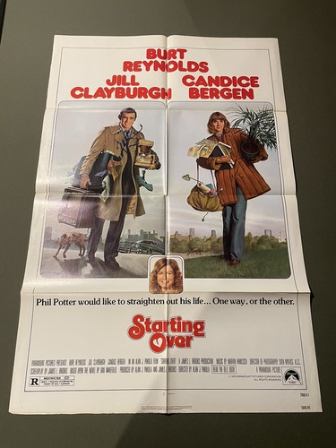 STARTING OVER Original Theatrical Movie Poster Reynolds Clayburgh ...