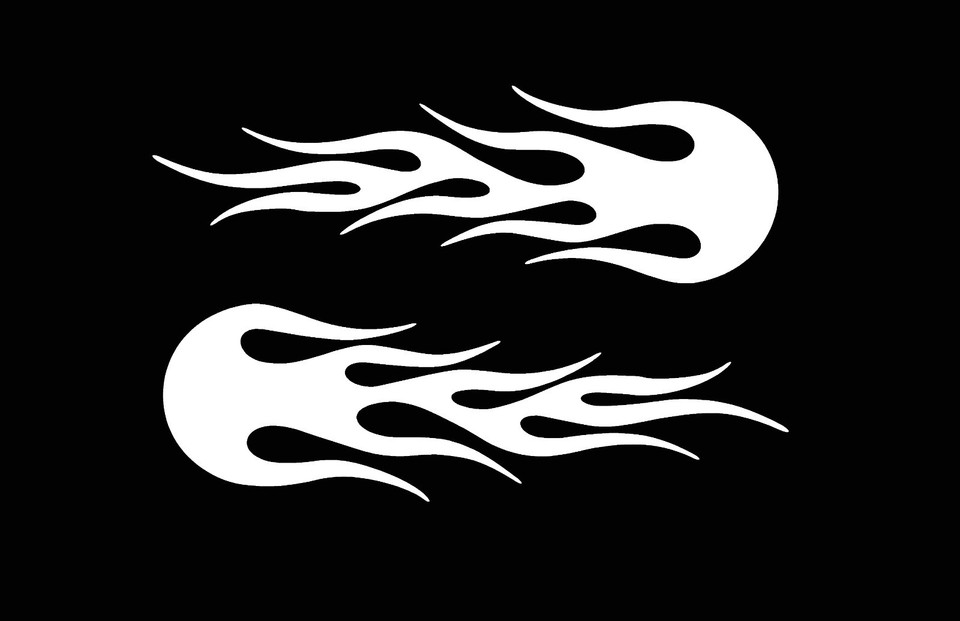 Vinyl Flames Decals Car Truck RV Golf Cart Stickers Graphics # 10 ...