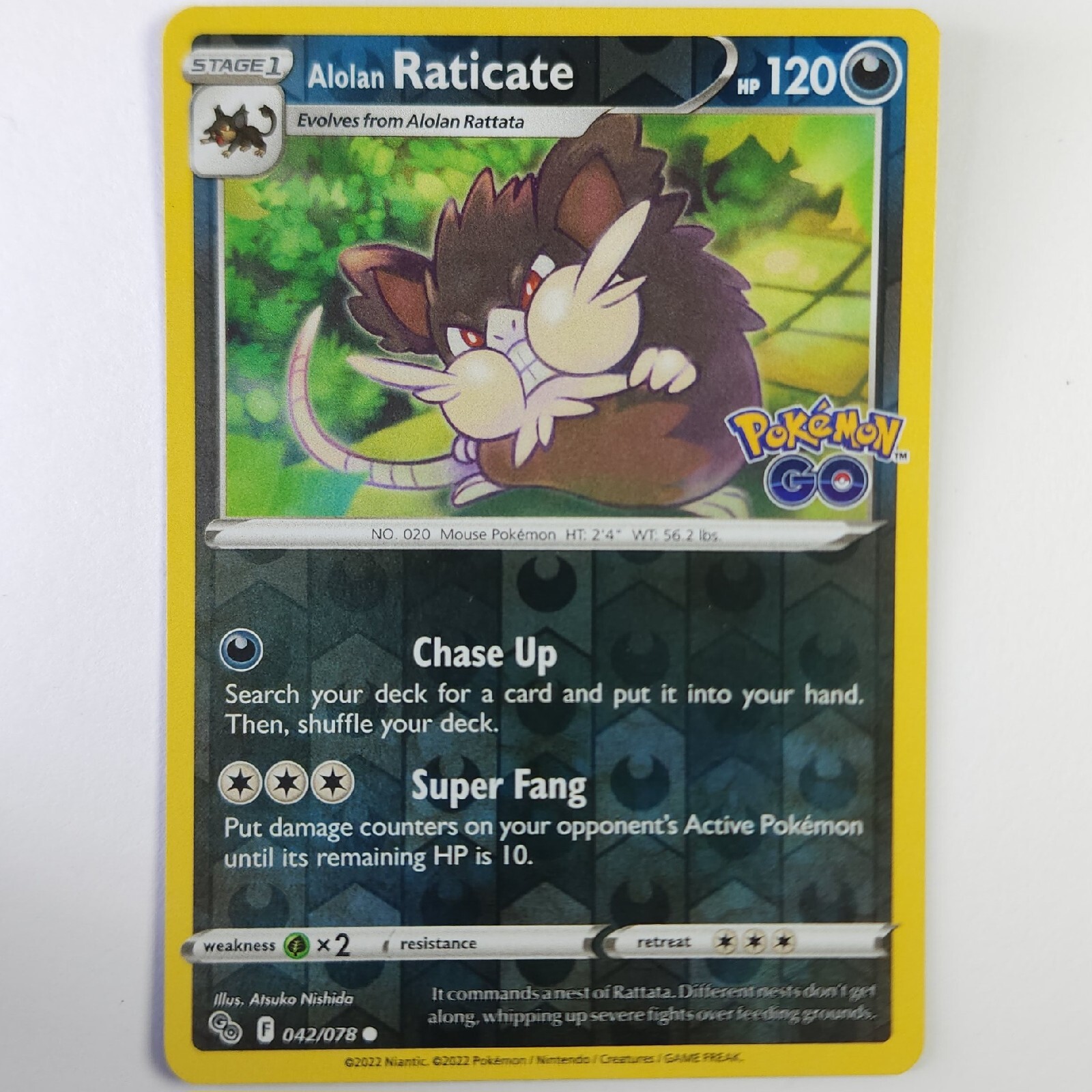 Pokémon TCG Alolan Raticate 042/078 Reverse Holo Common Pokemon GO | eBay