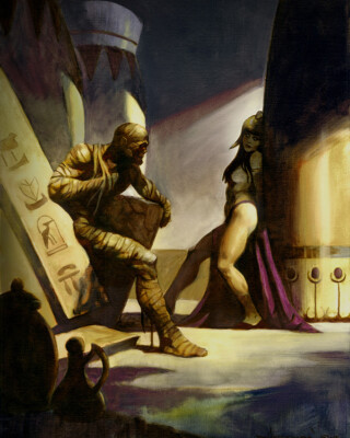 THE MUMMY'S TOMB! 16x20 Fantasy Egyptian Monster Mike Hoffman Art Print ...