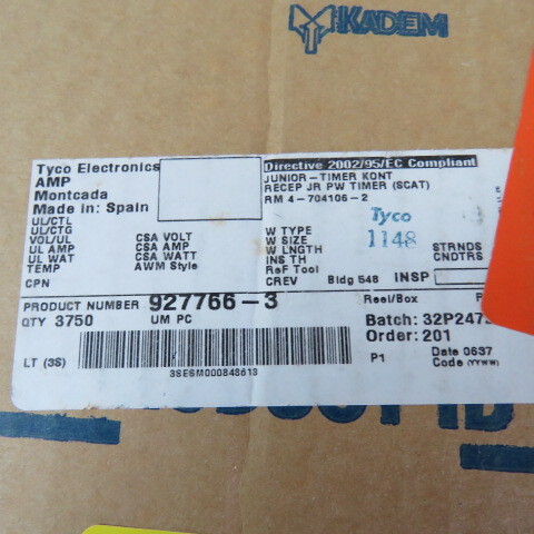 AMP 927766-3 Qty of 100 per Lot TERMINAL JUNIOR POWER TIMER 14-16 | eBay