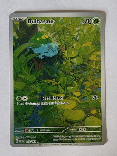 Pokémon TCG Bulbasaur Scarlet & Violet-151 166/165 Holo Illustration ...