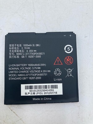 ORIGINAL OEM ZTE Warp N860 N910 Battery Li3717T43P3h565751 1600mAh | eBay
