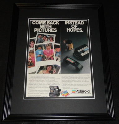 1985 Polaroid Instant Camera 11x14 Framed ORIGINAL Vintage ...