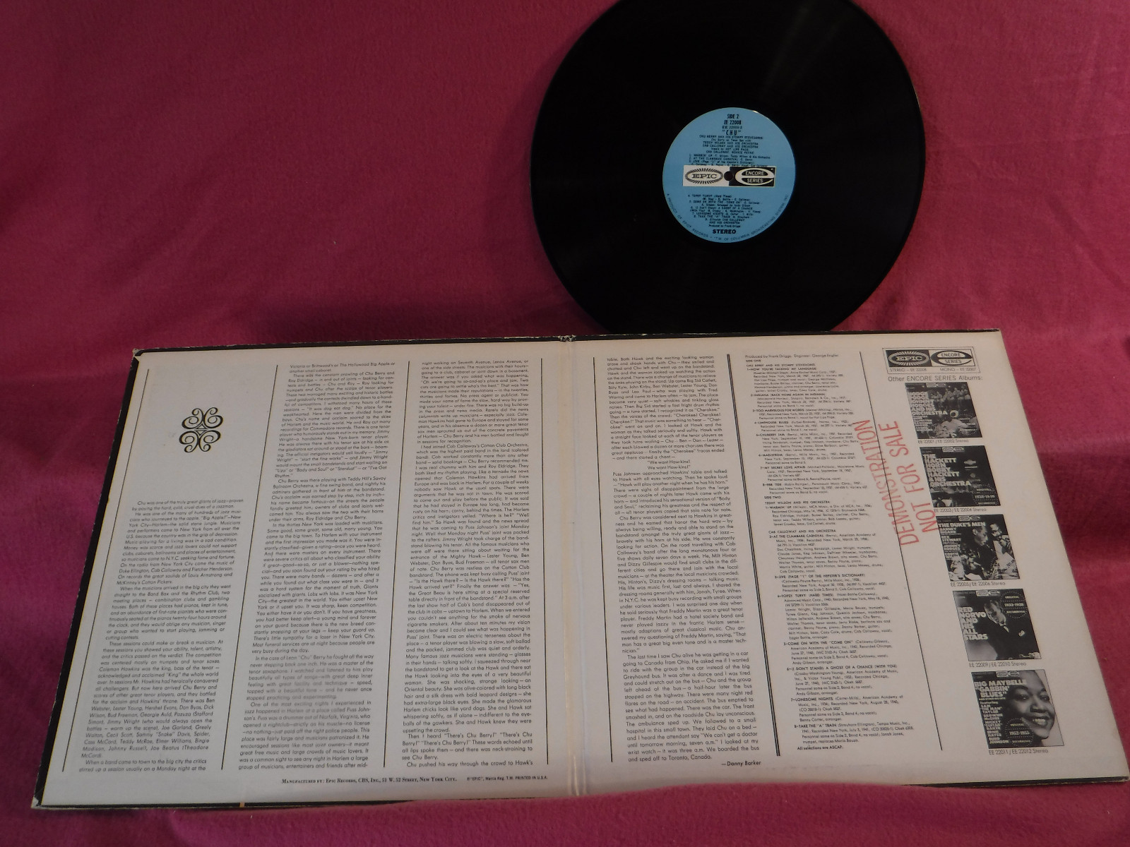 Chu Berry and His Stompy Stevedores / Cab Calloway Teddy Wilson, Gate ...