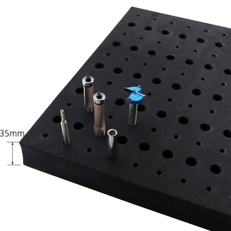 110 Holes Router Bit Tray Storage Holder for 1/4Inch 1/2Inch Shank ...