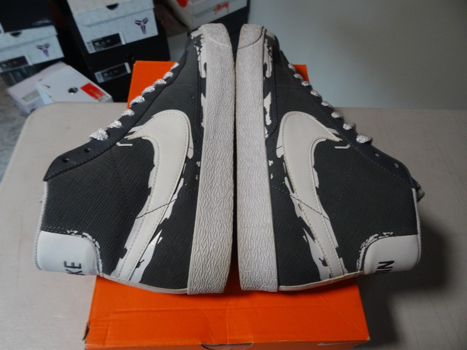 RARE - Nike Blazer High Gray Jackie Robinson Brooklyn Dodgers SZ 10 ...