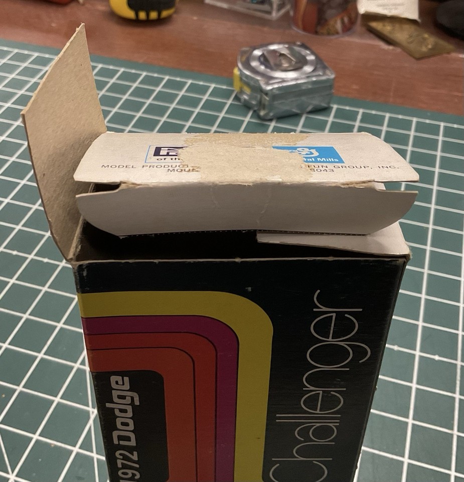 ORIGINAL BOX ONLY 1972 Dodge Challenger Charger Promo Dealer Car Brite Blue MPC | eBay