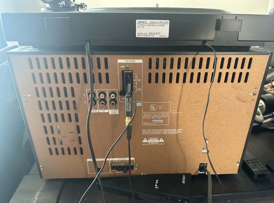 Sony HST-211 Stereo System AM/FM Radio Dual Cassette Decks PS-LX295 ...