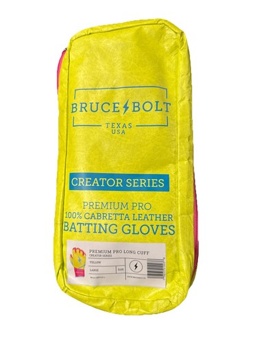BRUCE BOLT - CREATOR SERIES - PREMIUM PRO LONG CUFF BATTING GLOVES - LG ...