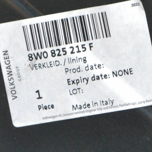 NEW AUDI A4 B9 REAR LEFT BOTTOM SPLASH SHIELD COVER 8W0825215F ORIGINAL ...