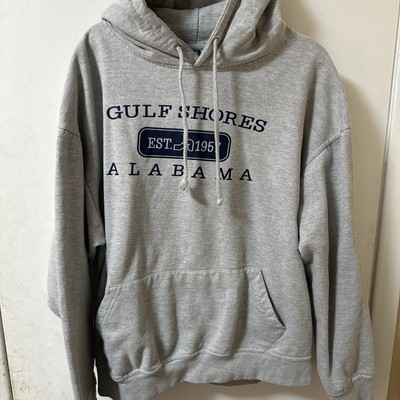 Gulf Shores Alabama Surf style Grey Hoodie Sweatshirt Size XL | eBay