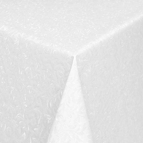 Mantel Hule Damasco Floral Grabado Blanco 03032-01 Ovalado Rectangular ...