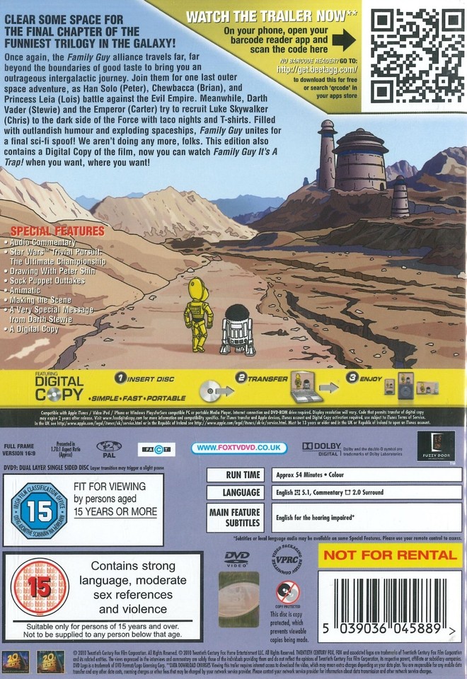 Family Guy - It's a Trap! (2011) DVD, Seth MacFarlane, Alex Borstein ...