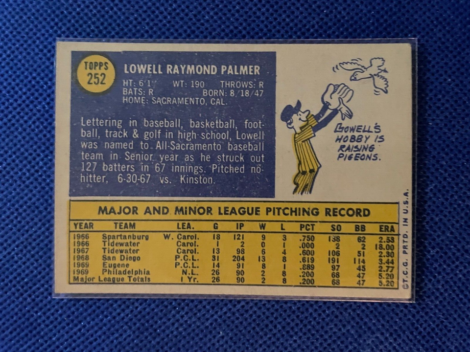 1970 TOPPS # 252 LOWELL PALMER B | eBay