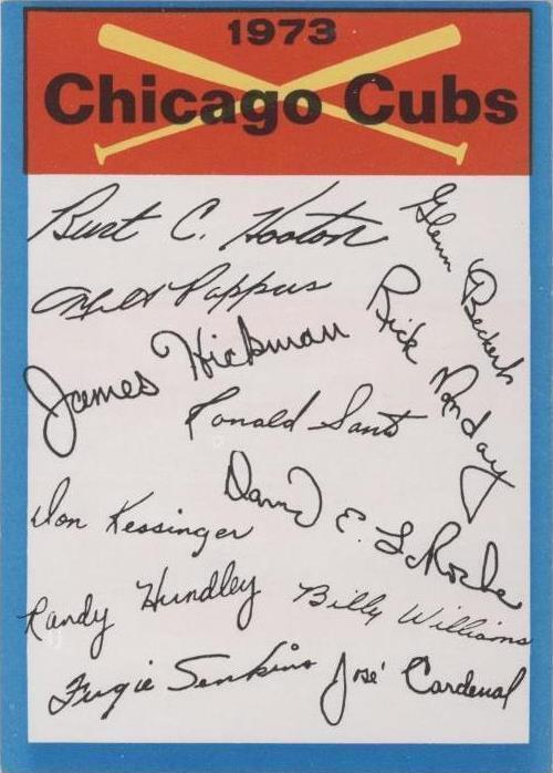 1973 Topps - Team Checklists Chicago Cubs Two Stars on Back for sale ...