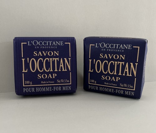L'OCCITANE MEN'S LOCCITAN BAR SOAP 100g/3.5 oz NEW Lot of 2 Soaps Rare ...