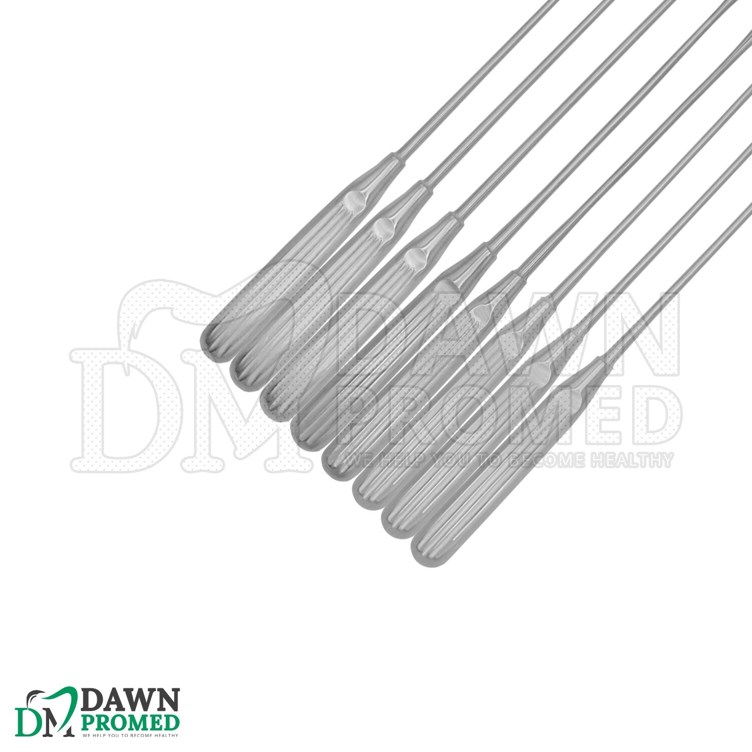 Sims Uterine Curettes 8 Pcs Set 11" Sharp Blade 00,0,1,2,3,4,5,6 Inst ...