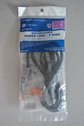 GE Universal Dishwasher Power Cord - 3 Wire - 5.4" 84691107538| eBay