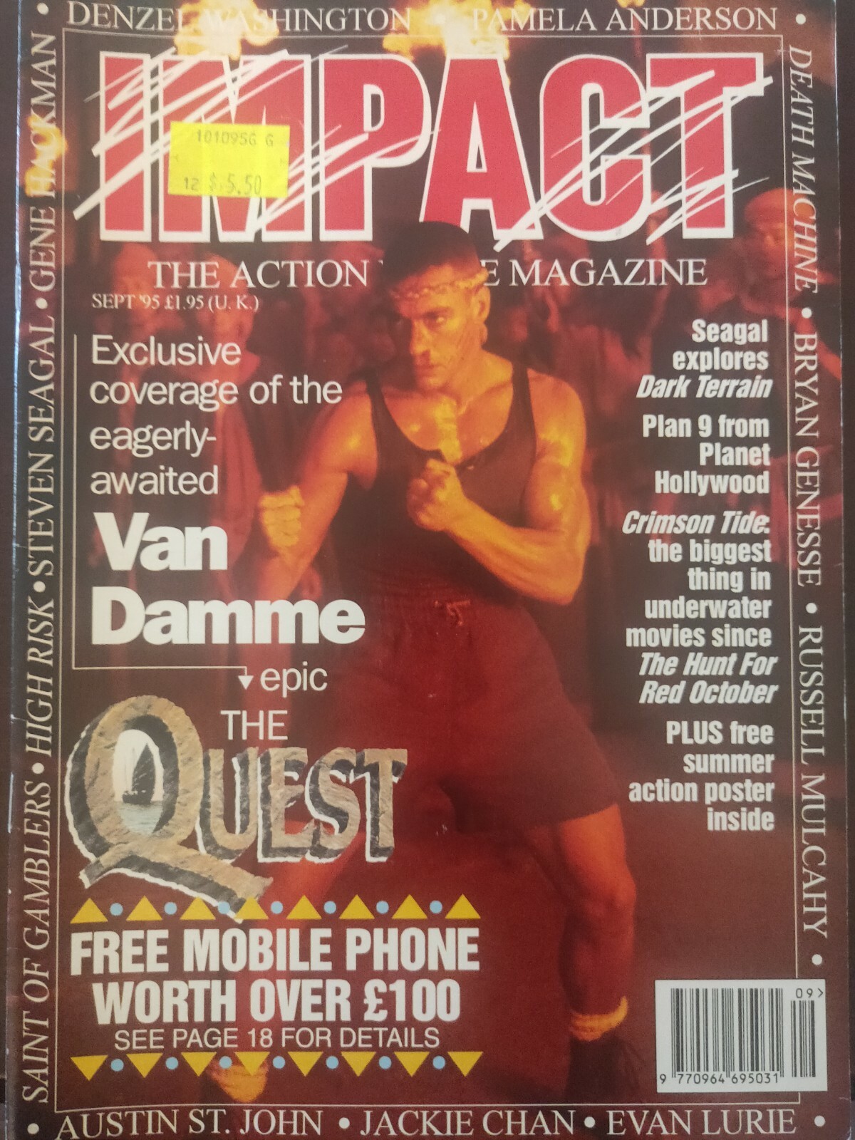 Impact The Action Movie Magazine - September 1995 - The Quest Cover | eBay