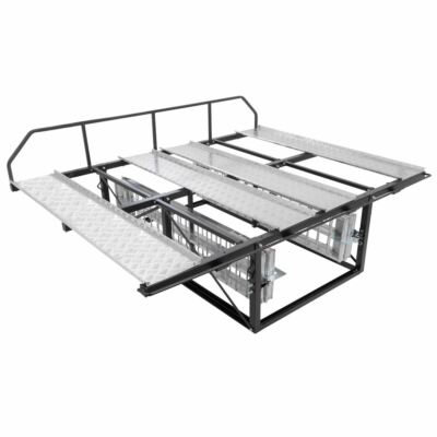 Pickup Truck Bed Double ATV Carrier Rack with Loading Ramps 2,000 lb ...
