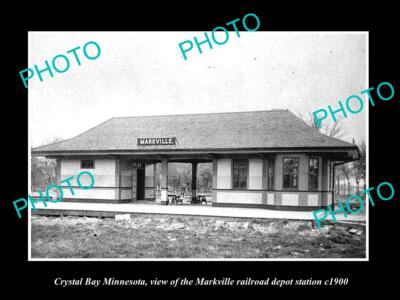 POSTCARD SIZE PHOTO OF CRYSTAL BAY MINNESOTA THE MARKVILLE RAILROAD ...