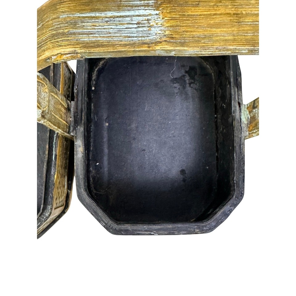 Woven Design Three Tier Basket Carved Decorative Handle Wash Finish | eBay