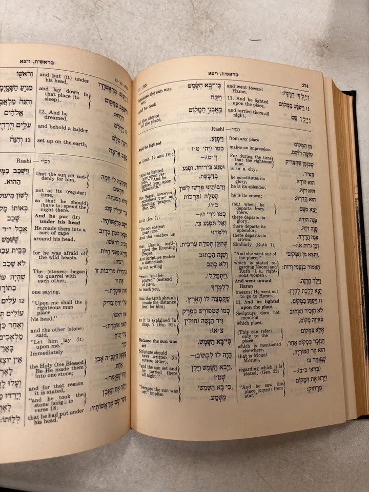 Torah The Pentateuch Rashi Commentary Hebrew English Jewish Bible 5 Vol ...