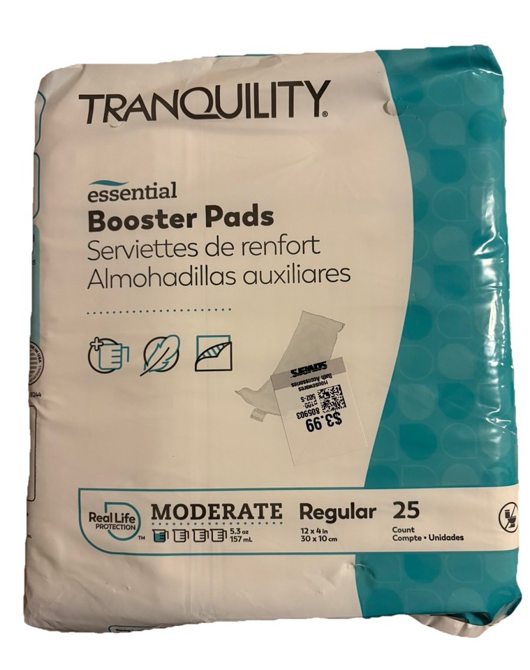 Tranquility Essential Booster Pads Incontinence Moderate Regular Case ...