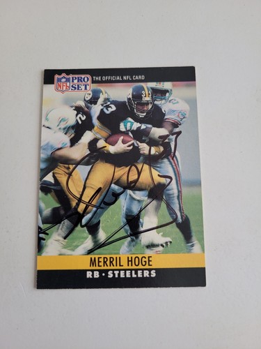 Merril Hoge Hand Signed 1990 Pro Set Pittsburgh Steelers Autograph | eBay