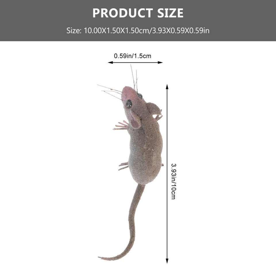 5 Pcs Realistic Fake Mice Rat Toy Mouse Ornaments Micro Landscape Decor ...