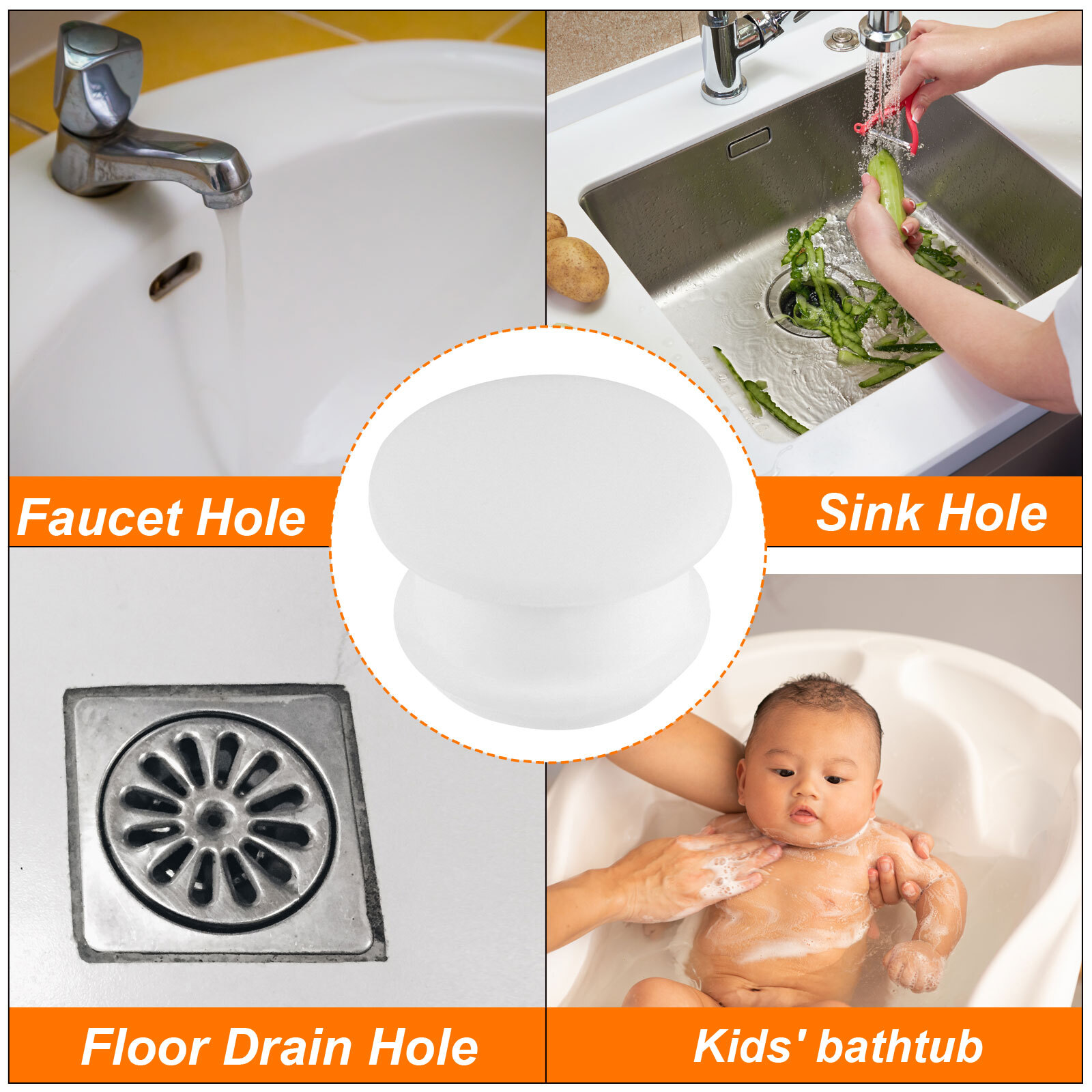 Silicone Hole Plugs Flush Type Panel Round Hole Plugs 12.5mm Diameter ...