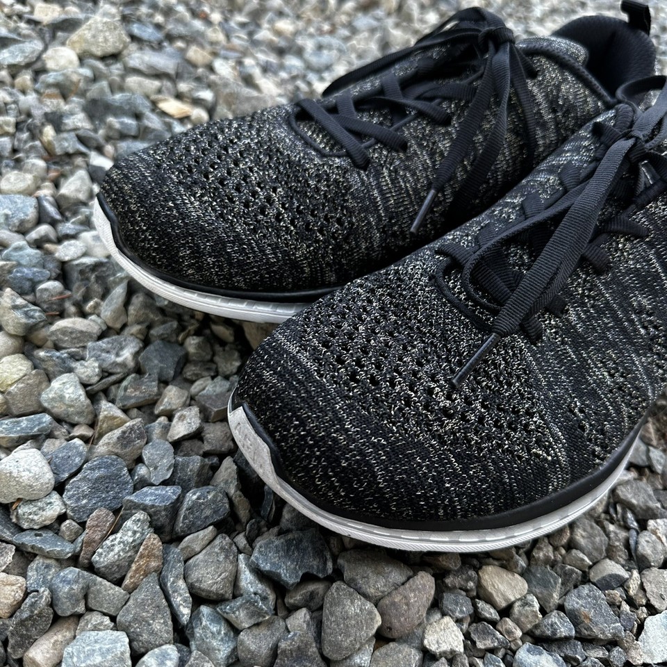 APL Techloom Pro Running Shoes Women’s Size 10 Black Metallic Gold Lace ...