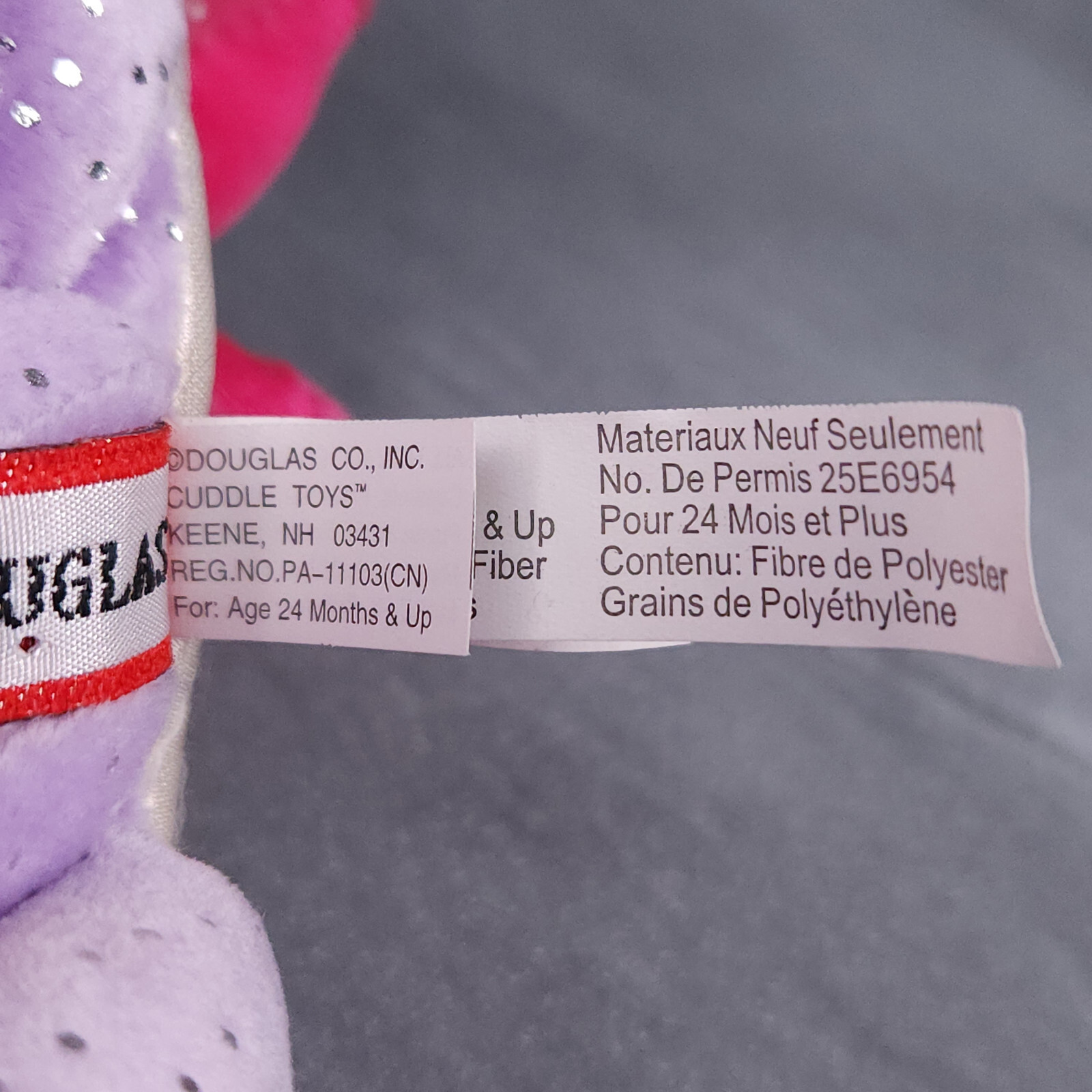 Douglas Cuddle Toys Crab Plush Stuffed Elmira Pink Purple Beanbag ...