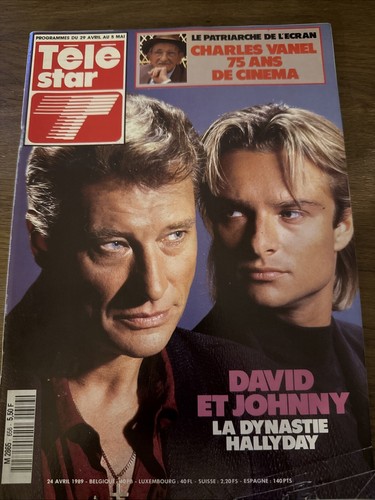 Magazine Télé Star david Et Johnny Hallyday Avril 1989 Complet Charles ...