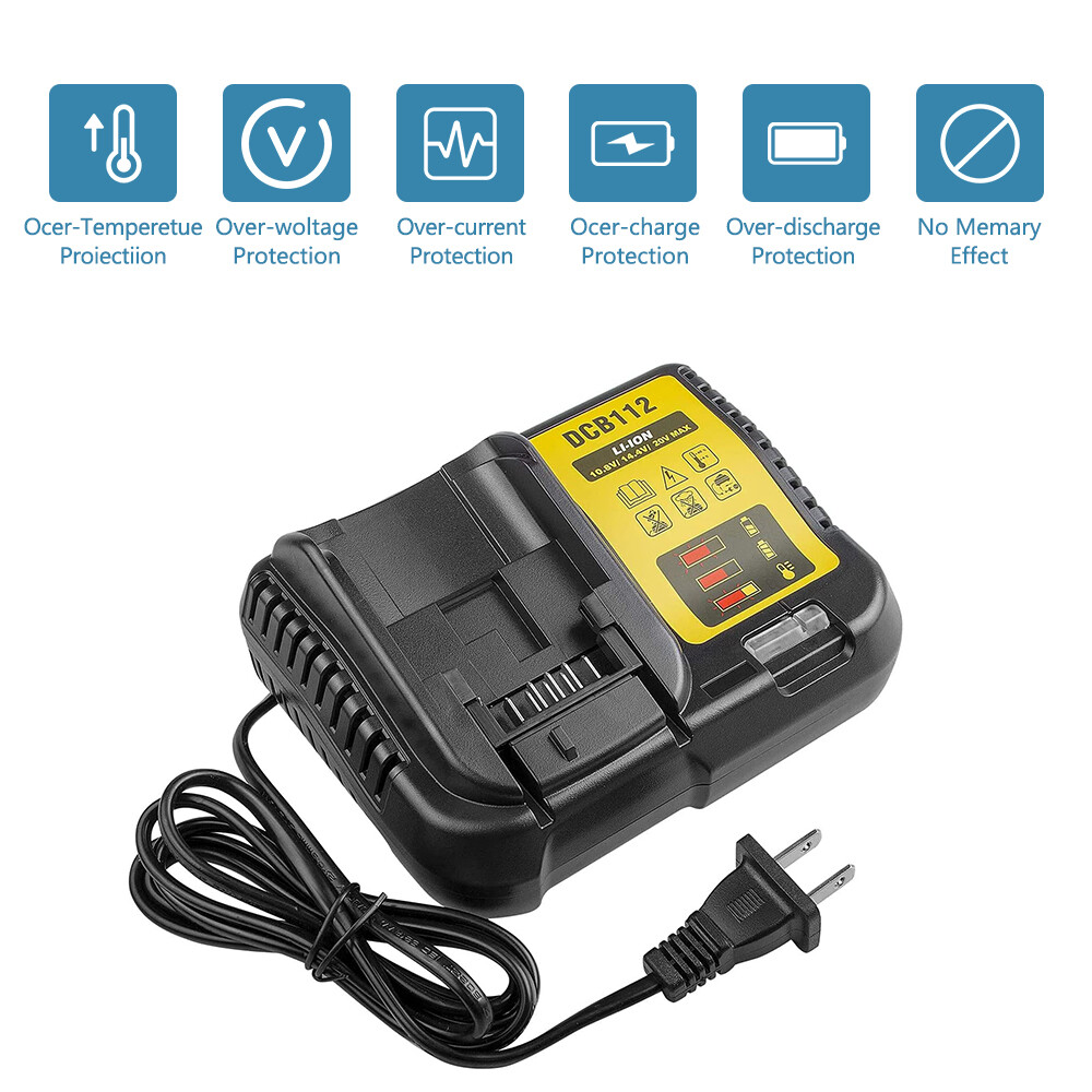 For Dewalt DCB112 12V-20V Max Li-ion Battery Charger Replacement DCB100 ...