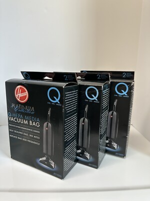 NEW HOOVER Platinum Type-Q HEPA Vacuum Bag (2-Pack), AH10000**3 Boxes 6 ...
